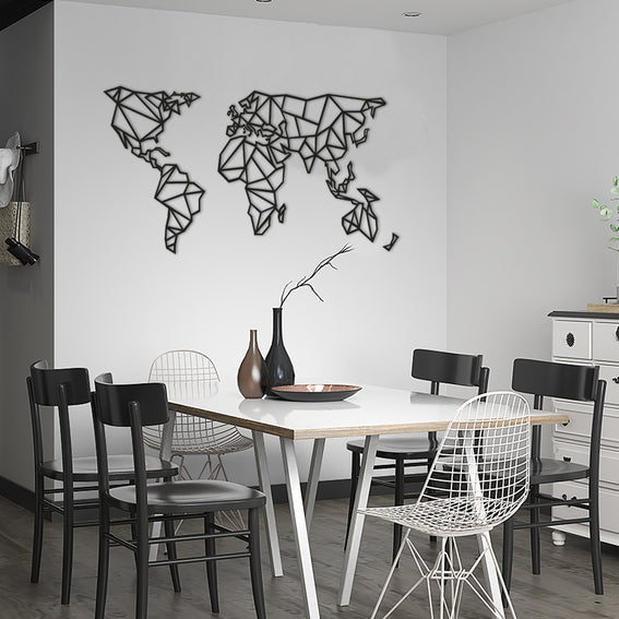 Geometric MDF world map – WeLoveCut