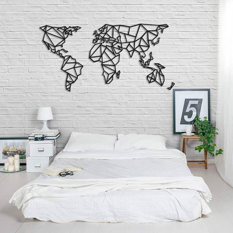 Geometric MDF world map – WeLoveCut